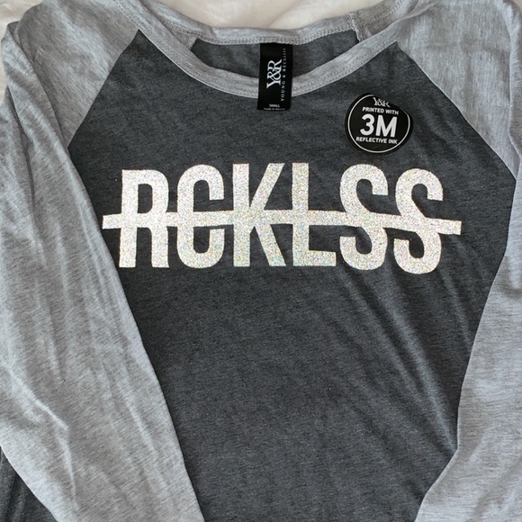 Young & Reckless | Tops | Reflective Reckless Tshirt | Poshmark